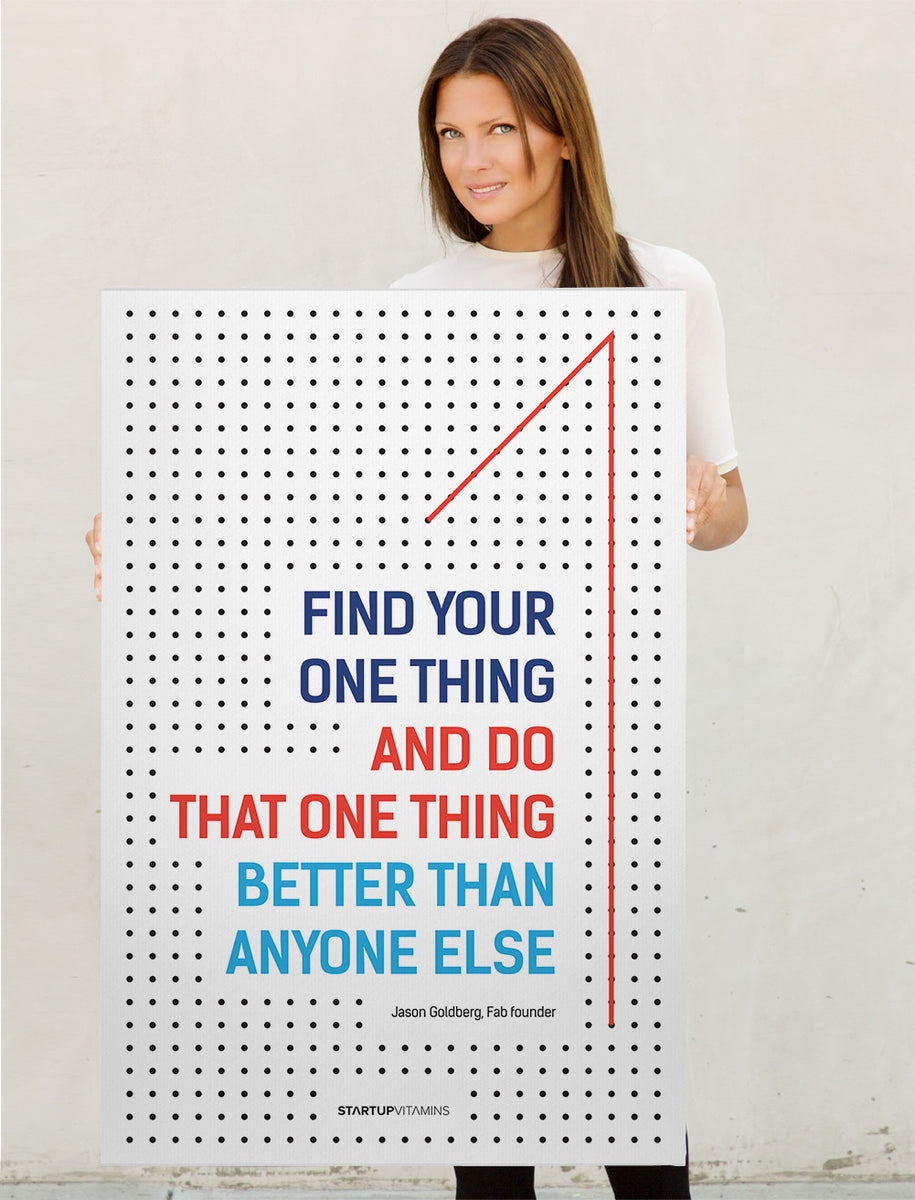 Inspirational canvas "Find your one thing" -Startup Vitamins
